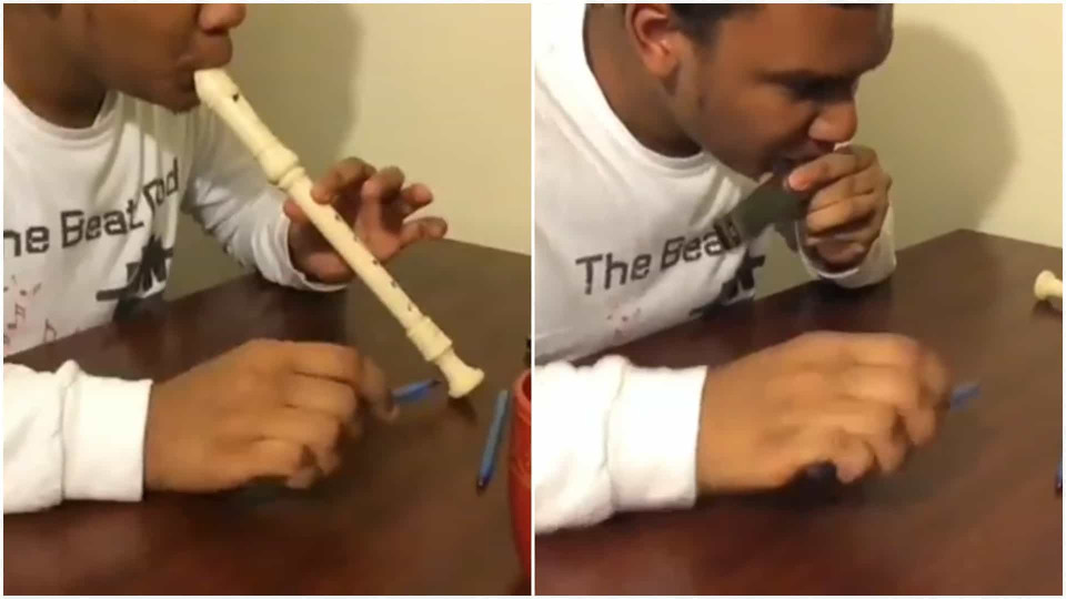 Gifted boy makes insane beats with pen tapping - Buzz Videos