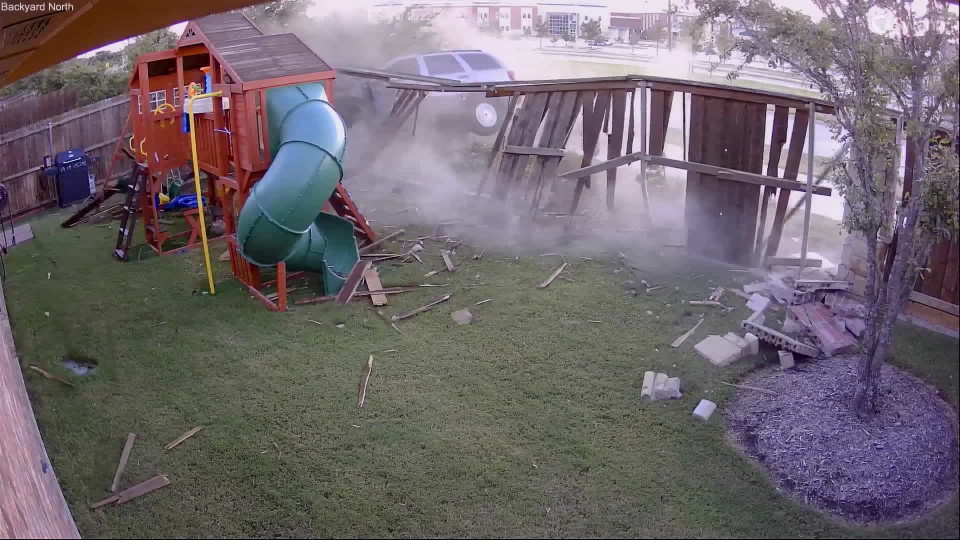 Close Call Crash Into Yard - Buzz Videos